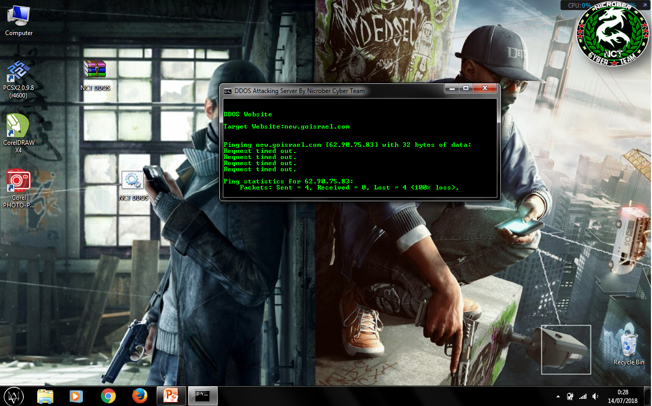 Cara ddos lewat windows via cmd - Nicrober cyber team