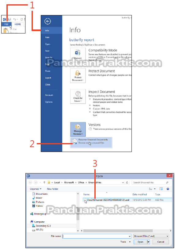 Cara Mengembalikan File Yang Belum Tersimpan Di Word - Silabus Paud