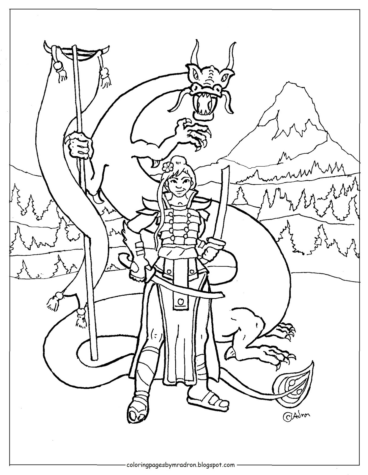 Female Ninja Coloring Coloring Pages
