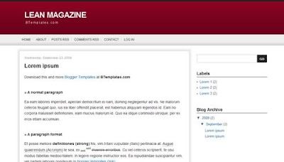 Template Blogger Warna Merah Putih Gratis