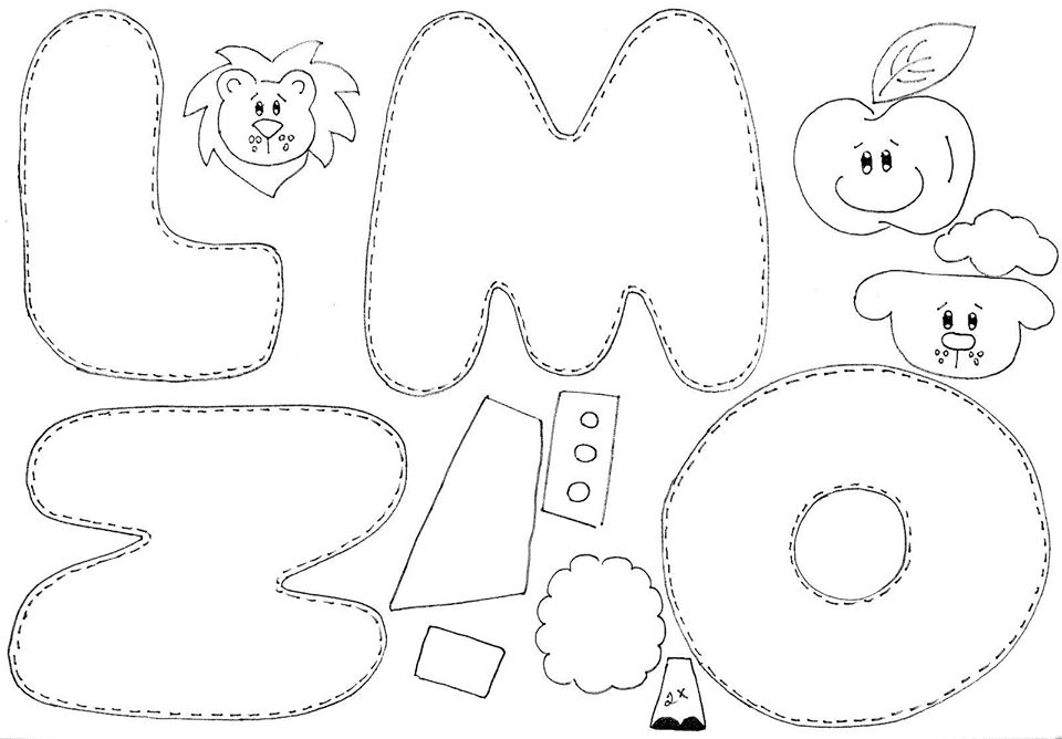 Desenhos para colorir alfabeto ilustrado em português para atividades ...