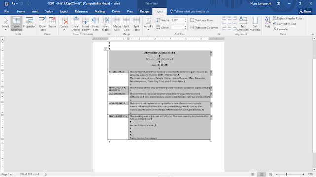 How to evenly distribute columns in a table