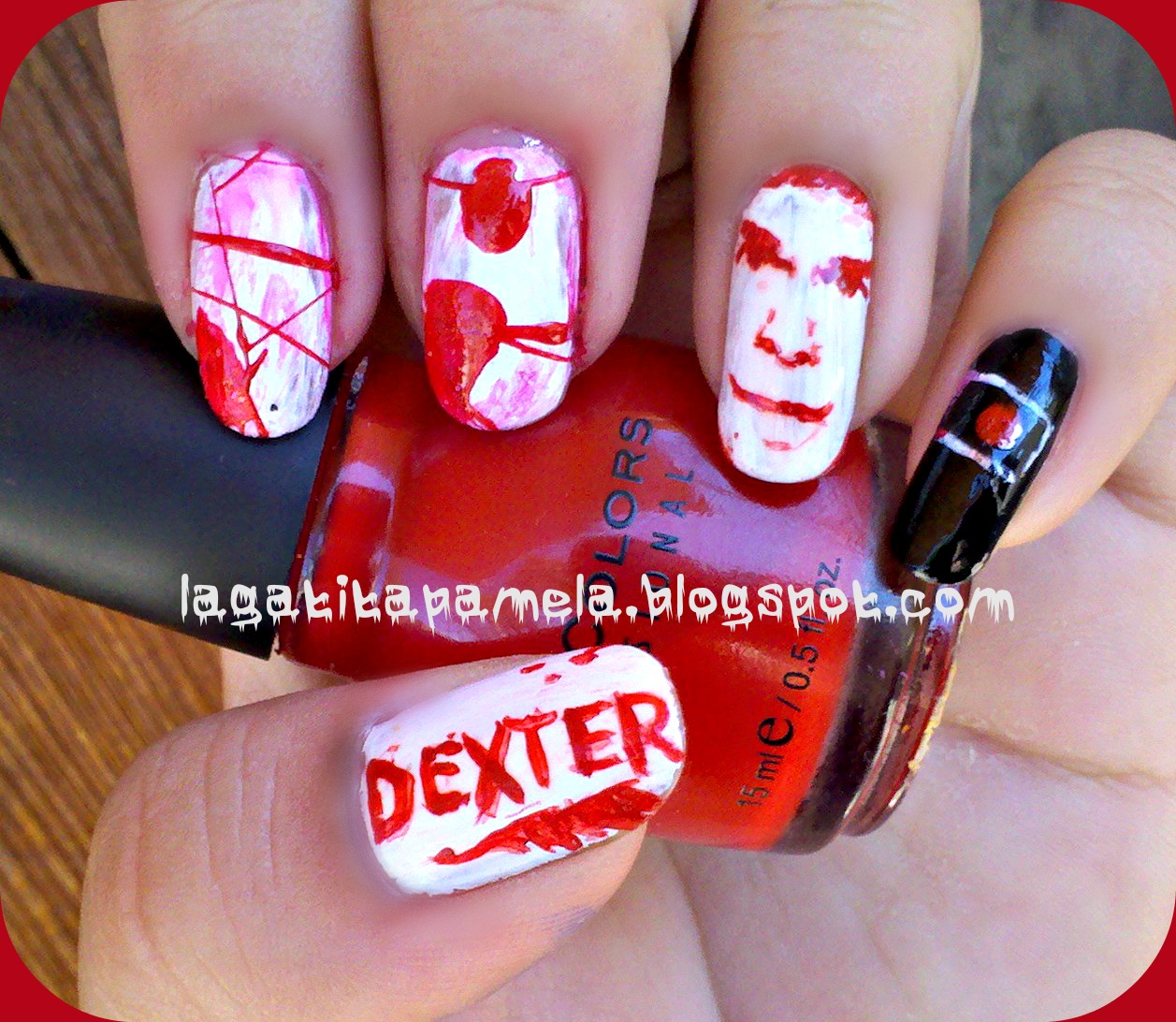 Pamela's Nails: Halloween Nail Challenge-Blood-Gore-Splatter