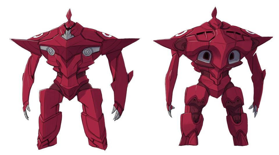 RAIPAI: mech sketch - red titan