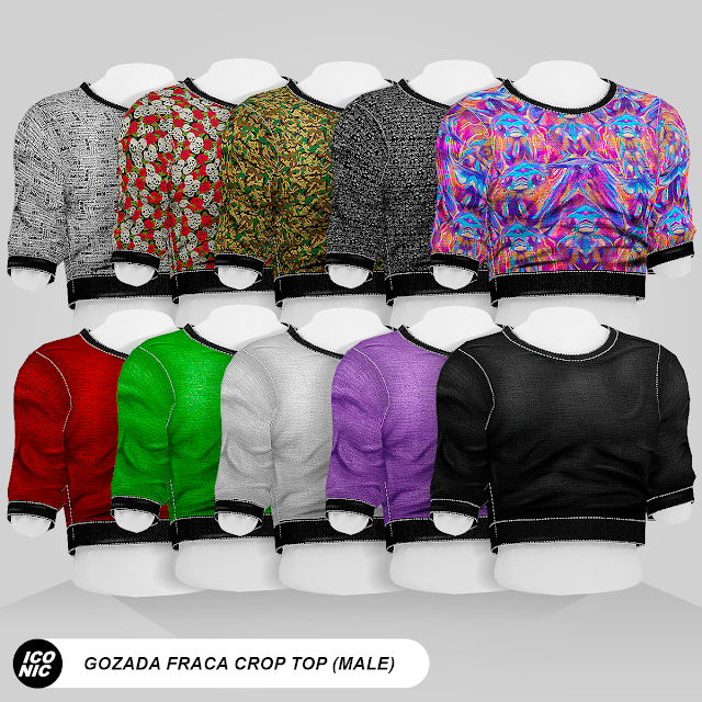 Gozada Fraca (Crop Top) | TS4 | ICONIC | The Sims 4 CC Creator