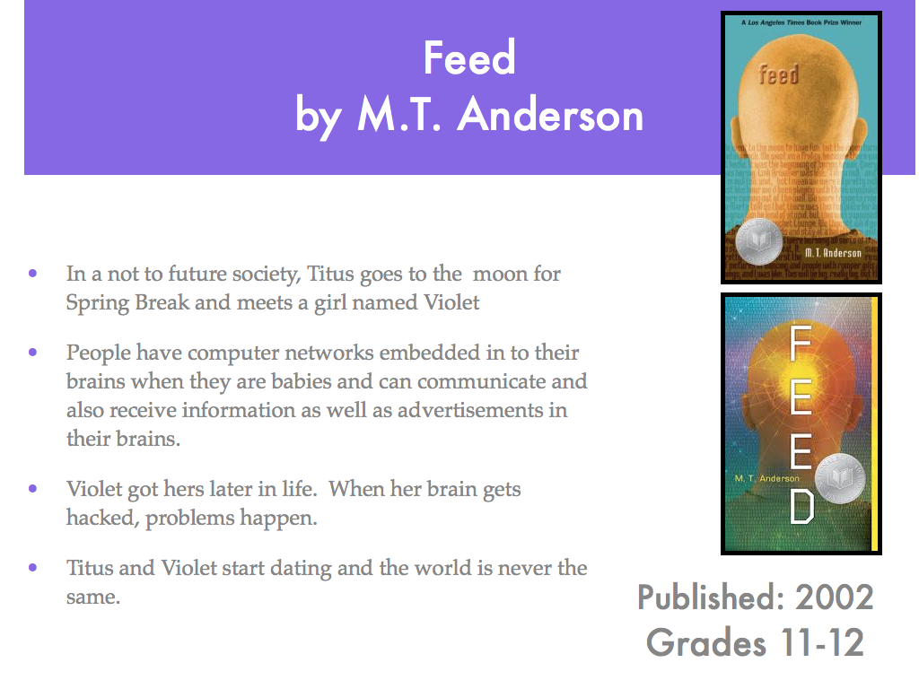 Young Adult Reading Machine: Feed by M. T. Anderson