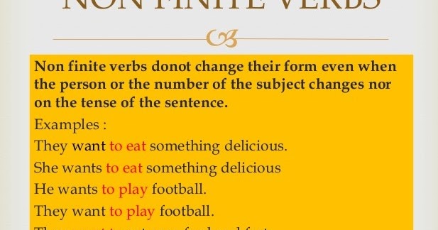 What is Nonfinite Verb? - English Grammar A To Z
