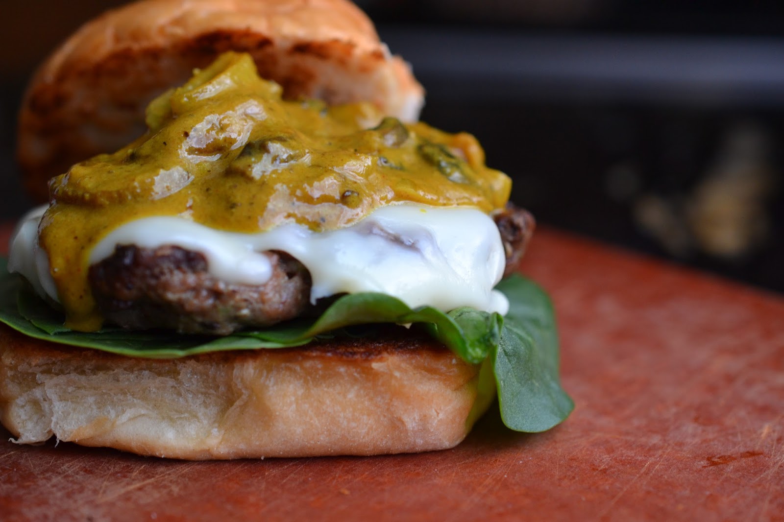 Greedy Girl : Curry Goat burger