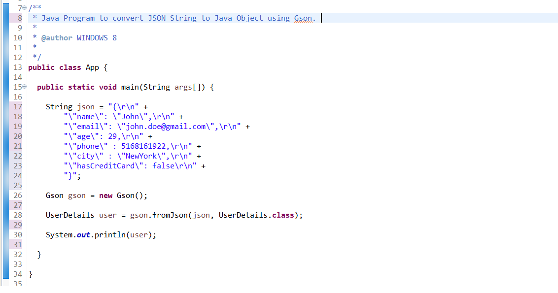 How To Convert JSON String To Java Object Gson JSON Deserialization 