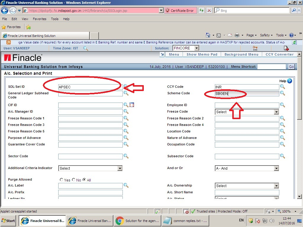 Procedure to find the no of accounts opened scheme wise in a month in ...