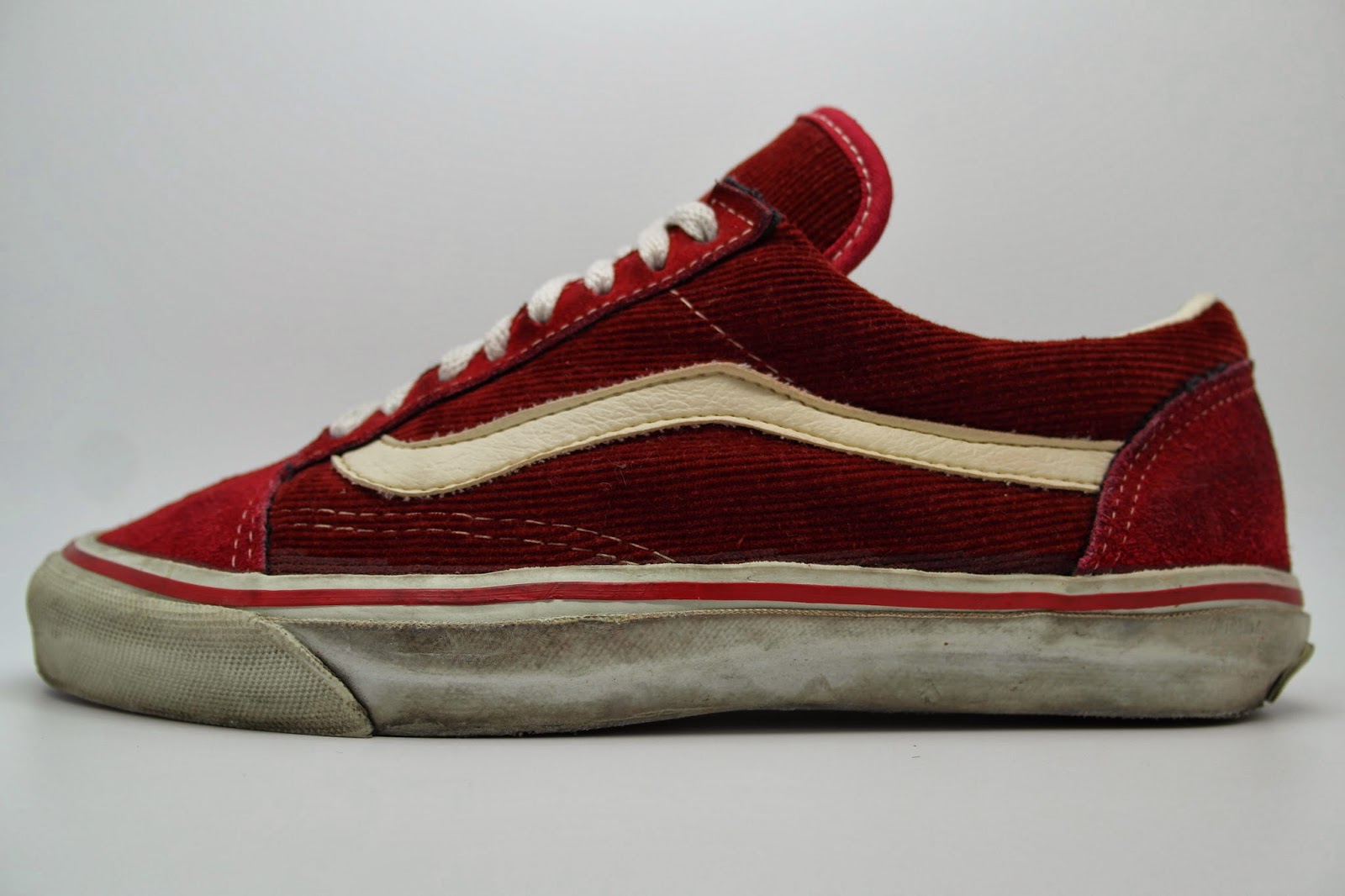 theothersideofthepillow: vintage VANS style #36 OLD SKOOL red suede ...