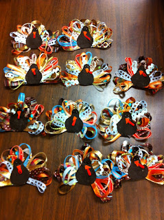 Angela Anderson Art Blog: Ribbon Turkey Pins - After School Art
