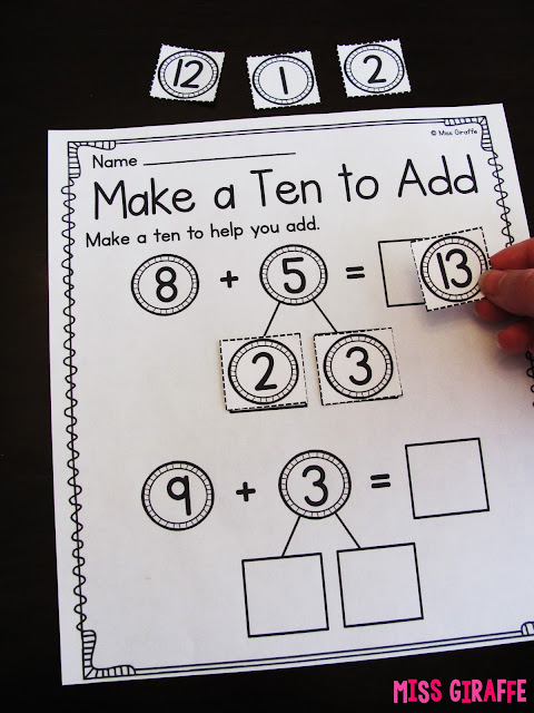 Miss Giraffe's Class: Making a 10 to Add