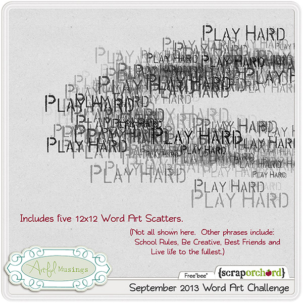 Artfully Inspired Musings: Scattered Word Art Freebie