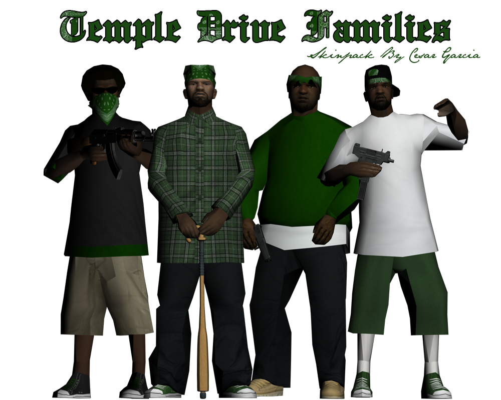 Flaqko GTA SA : Temple Drive Families With Normal Map