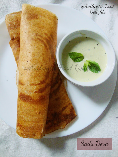 Authentic Food Delights: Sada Dosa