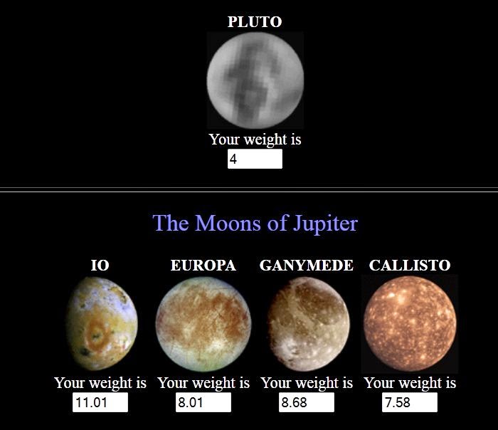 UFO CLICK: What is your weight on other Planets..?