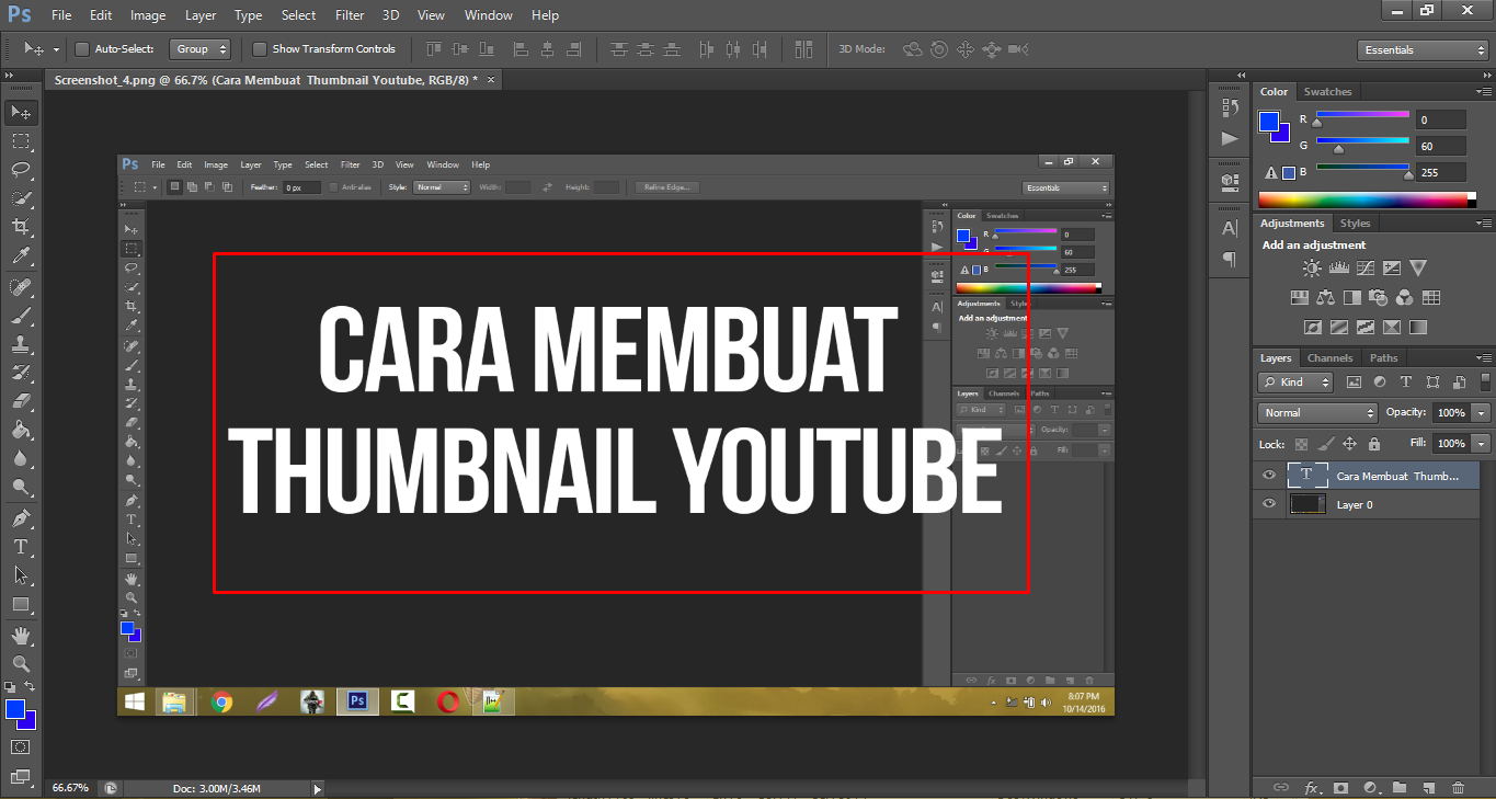 Cara Membuat Thumbnail Youtube Simple Di Photoshop - Riendra21 Blog