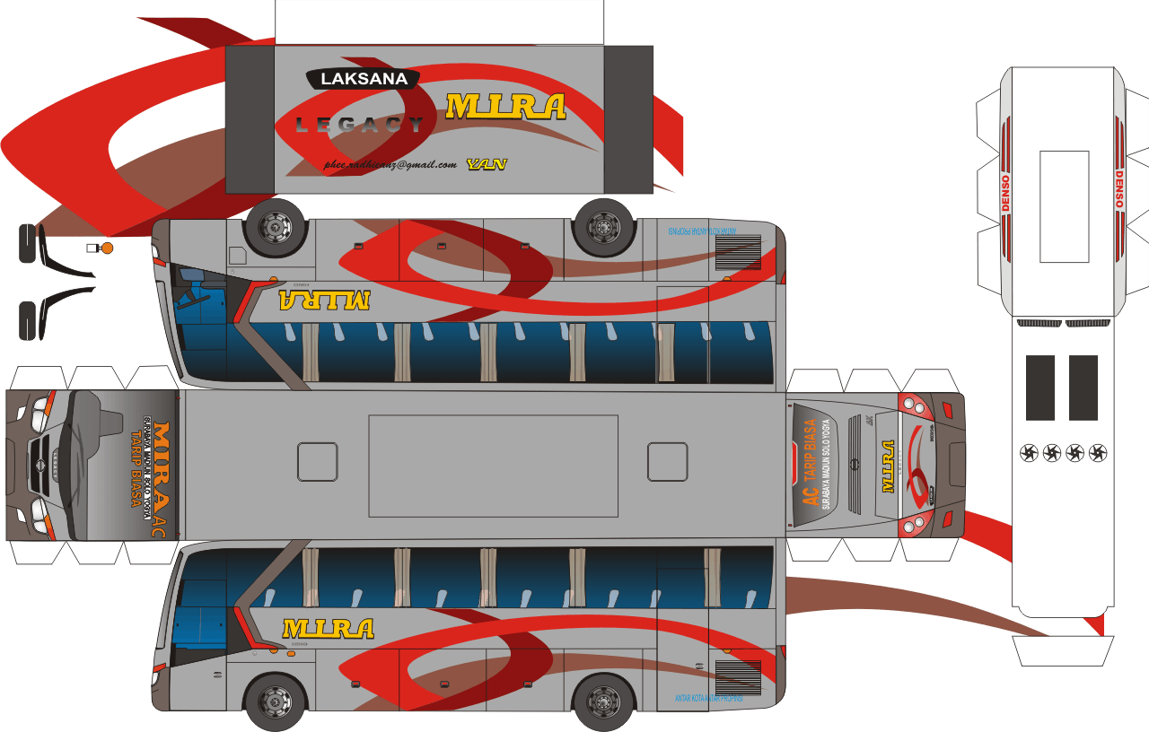 laxitna's blog: PAPERCRAFT BUS