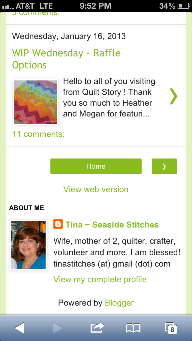 Sew Many Ways...: Blogging Tip...Mobile or Web Version of Your Blog