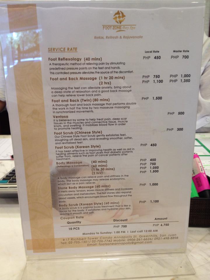 A Relaxing Foot Massage: Footzone Day Spa - Nheng's Wonderland