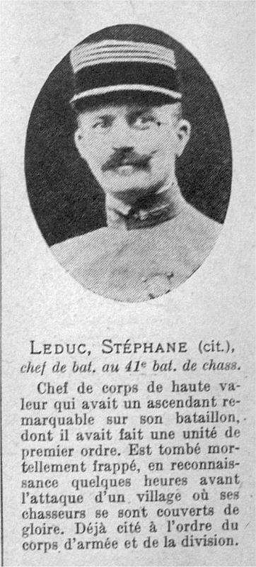 41° Bataillon de Chasseurs: LEDUC Joseph