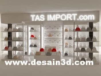 Desain Interior Toko Tas Import - belajar ILLUSTRATOR Jasa Design 3Dmax