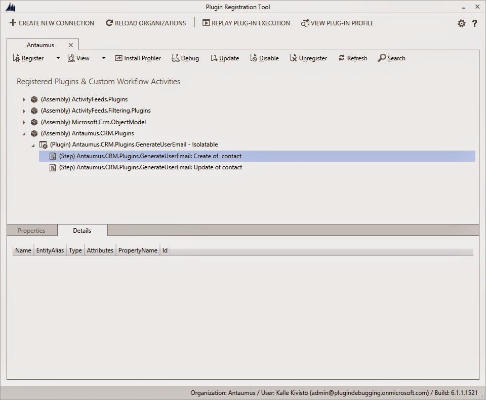 Antaumus: How to debug a sandbox plugin in CRM 2013 online