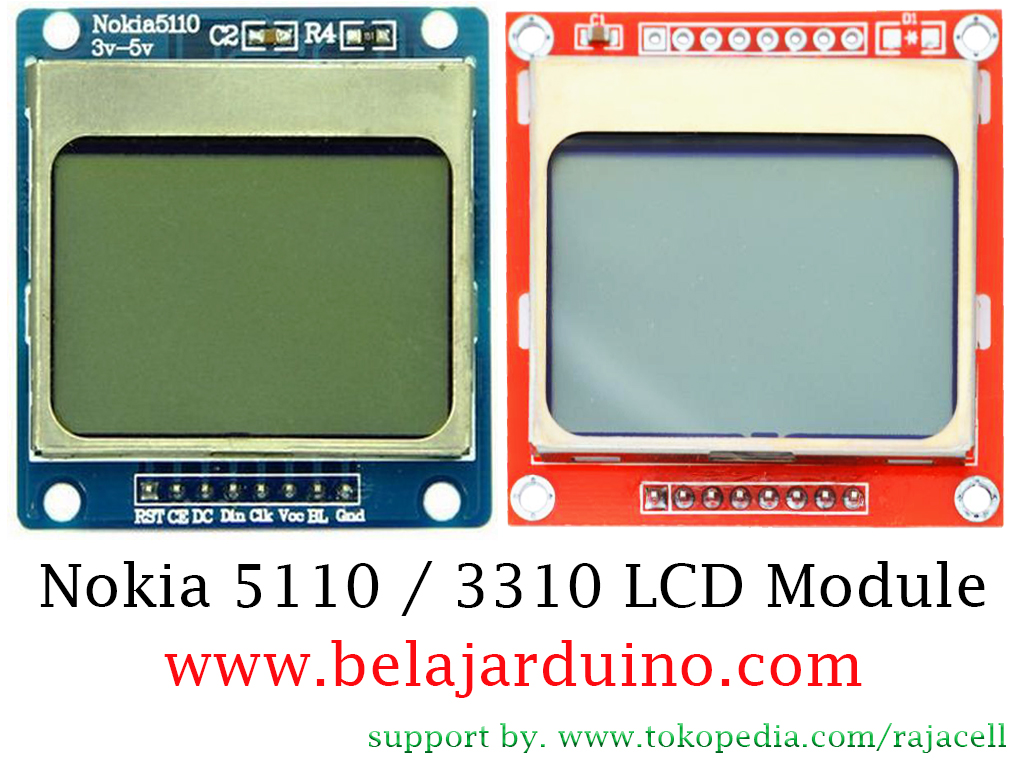 Tutorial & Sample Project Module LCD Nokia 5110 / 3310 for Arduino ...