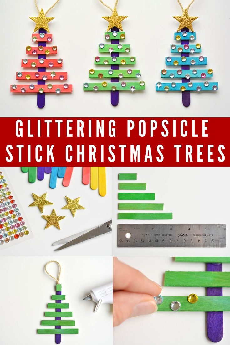 Popsicle Stick Christmas crafts ideas - Only Deco