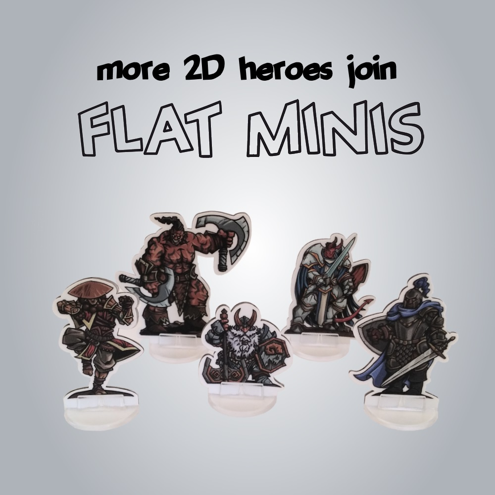 Wargame News and Terrain: Flat Minis: New Second Wave of 2D Roleplaying ...