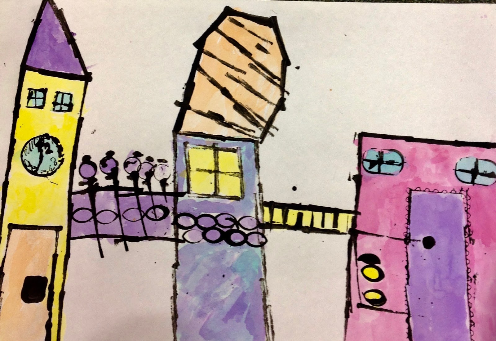 TNPS Student Artists: YEAR 1 BUILDING PRINTS