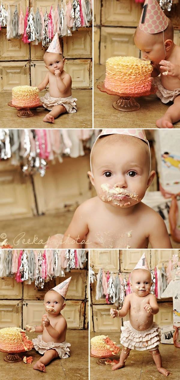 Sweet Little Nursery: First Birthday Cake Smash Photo Session