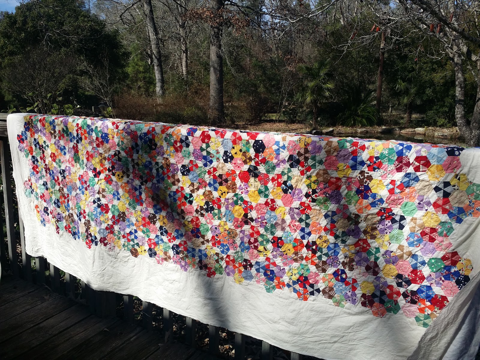 Grandmother's Garden Postage Stamp Quilt - The Project of Four ...