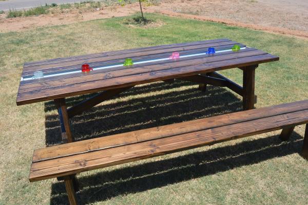 ~The Rusty Roost~: Ultimate Party Picnic table with ice cooler center
