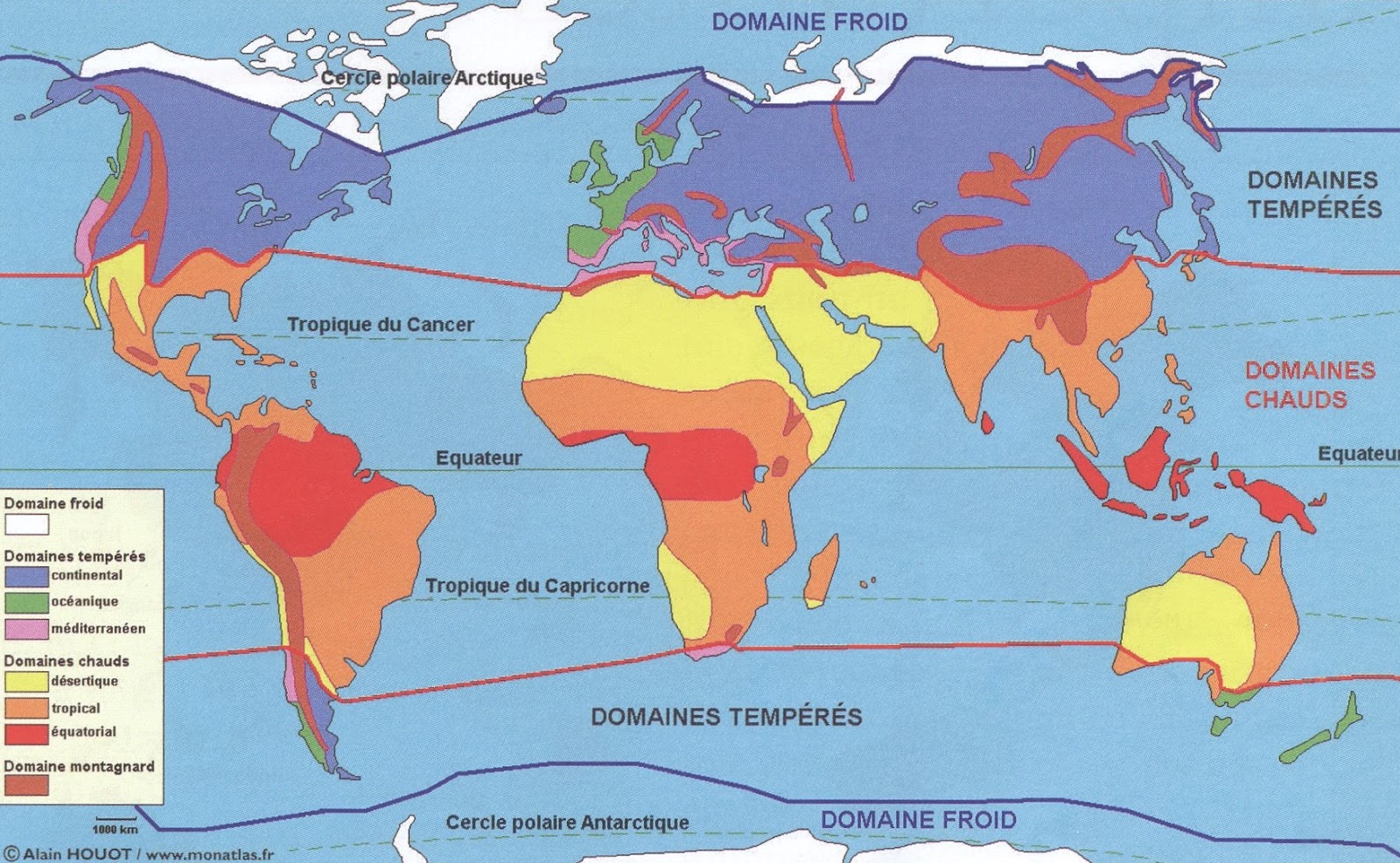 bloGÉO: Références spatiales - Grandes zones climatiques