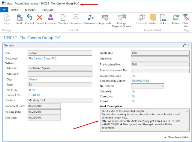 Microsoft Dynamics NAV 2017 - Work Description In Sales. Microsoft Dynamics NAV 2017 - Work Description In Sales.
