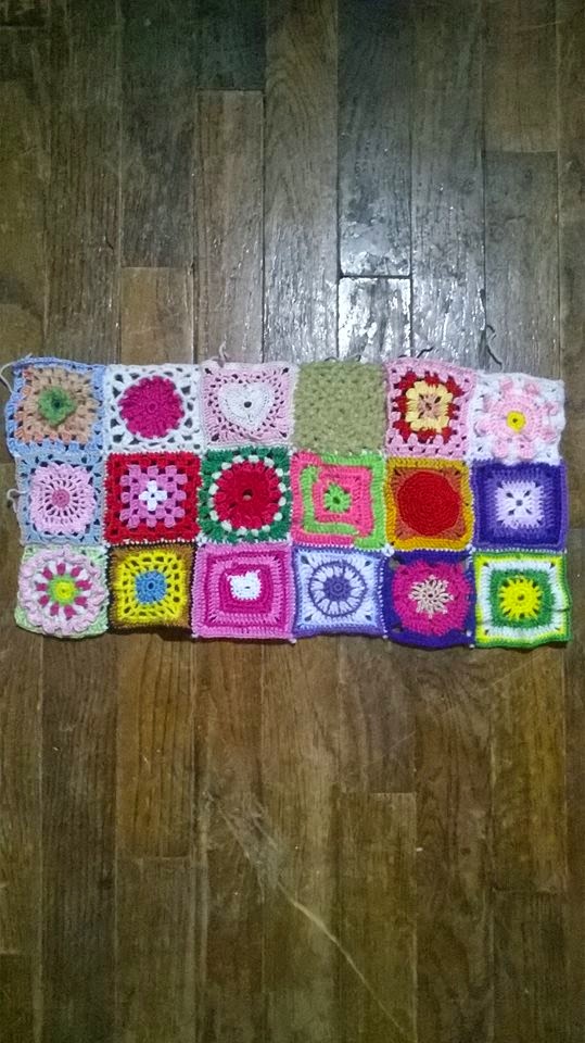 Crochet Granny Square Art for Charity