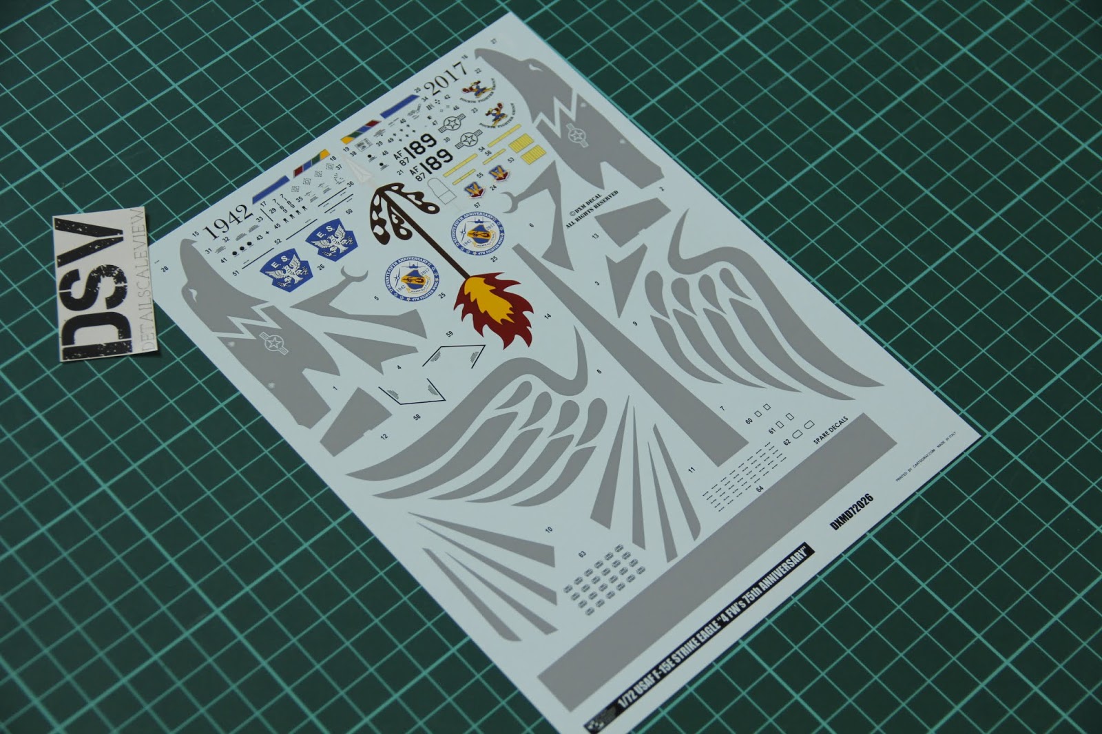 DXM Decals 1/72 F-15E 4th Wing 75th Anniversary (81-7126) - DetailScaleView