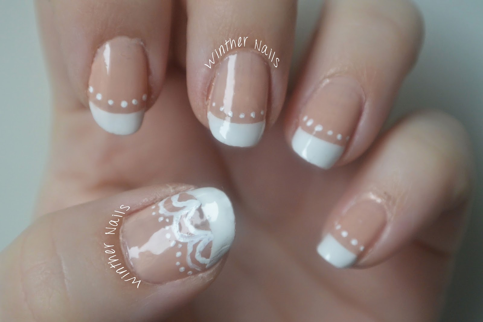 Miss Winther Nails : Simple lace design - nails