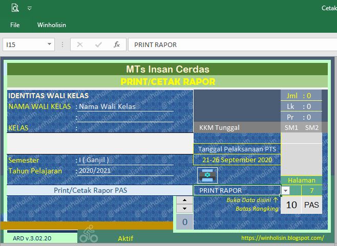 Aplikasi Raport K13 MTs