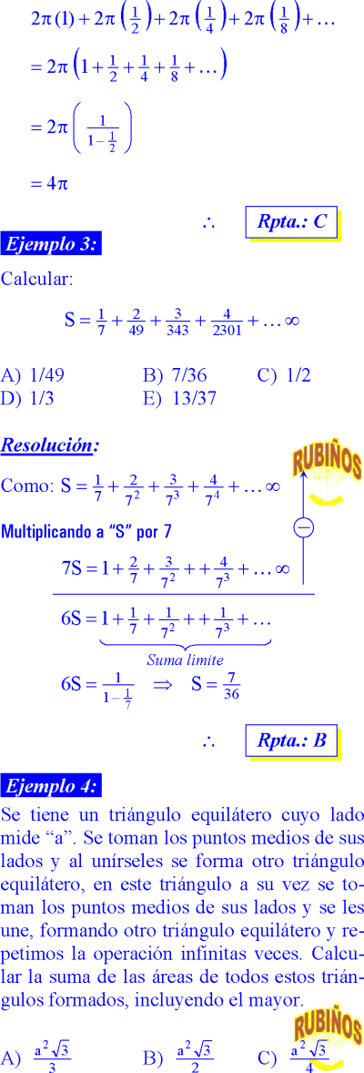 SUMATORIAS EJERCICIOS RESUELTOS