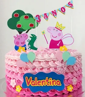 Peppa Pig Birthday Free Printable Cake Toppers. - Oh My Fiesta! in english