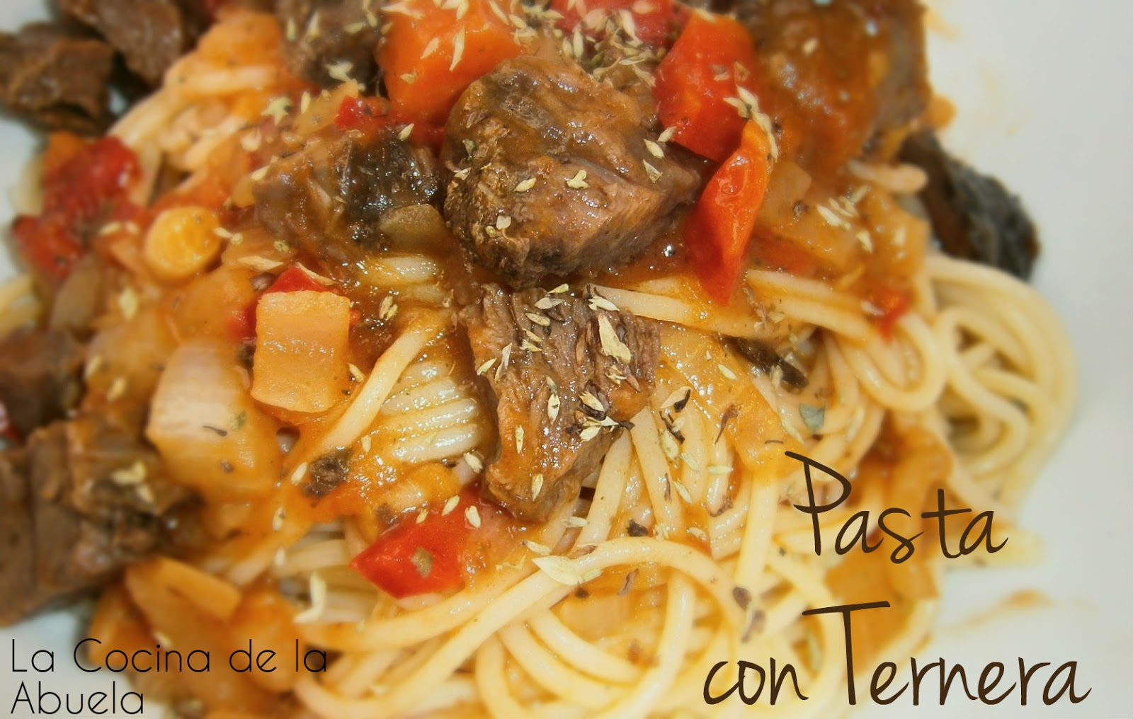 Pasta con Ternera, Receta de Aprovechamiento.