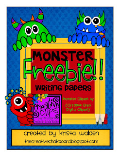 The Creative Chalkboard: Day 2 {Freebie} Monster Writing Pages and New ...