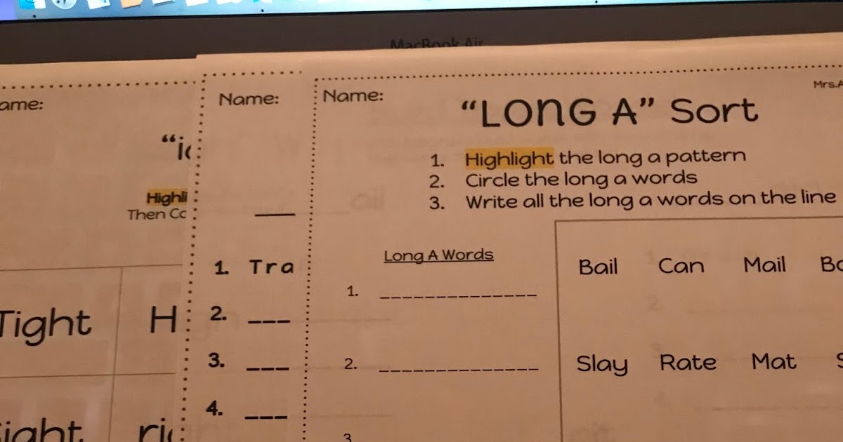 Word Pattern Activities: NO PREP