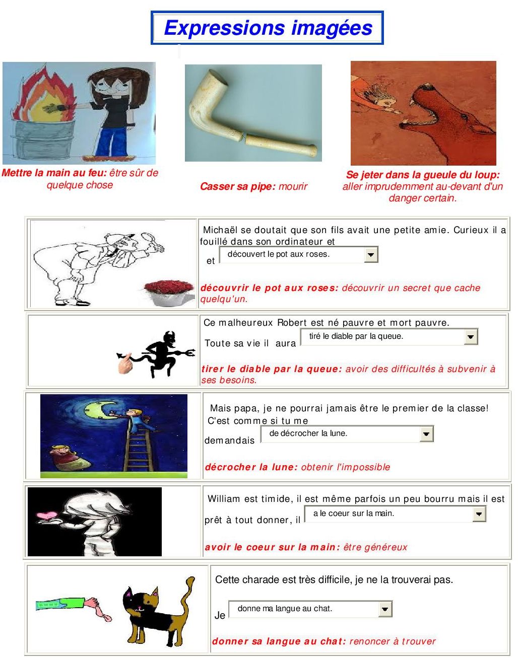 Le français utile: Expressions imagées