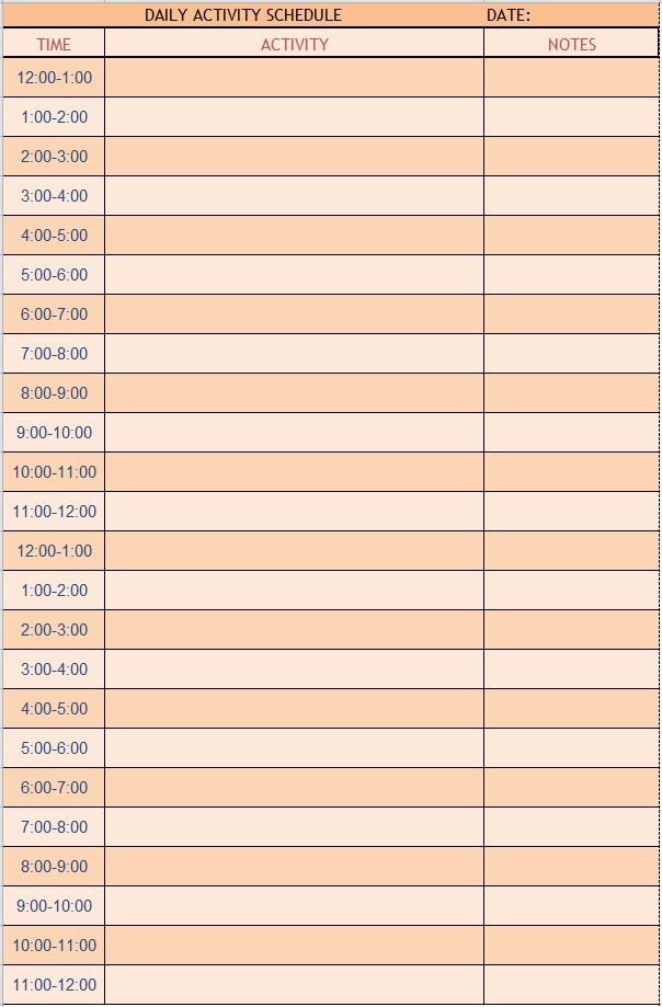 TIME ORGANIZATION 101: Daily Tasks Schedule