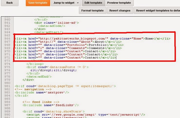 How to Customize "Menu Bar" of a Template or a blogger Theme ? - TeachWebs