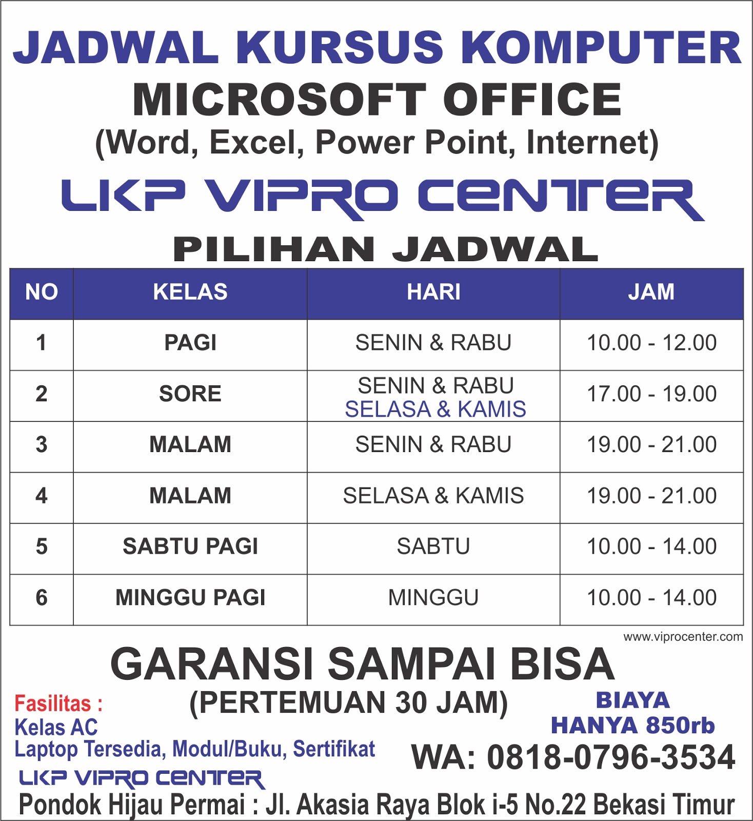 Tempat Kursus Komputer MS Office di Bekasi Hub 081807963534 hanya di ... Tempat Kursus Komputer MS Office di Bekasi Hub 081807963534 hanya di ...